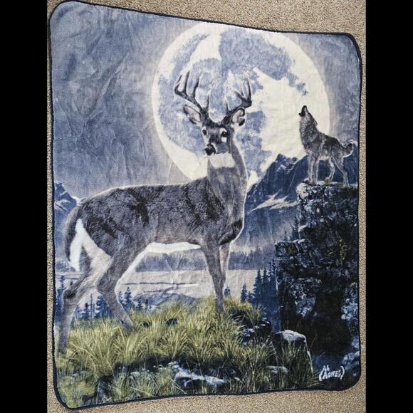 Bedding | Al Agnew Night Call Throw Blanket Plush Fleece 49x59waterfall ...